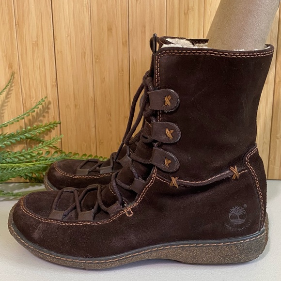 Timberland | Shoes | Timberland Reykir Ghillie Brown Suede Shearling ...
